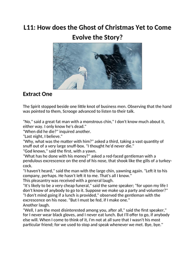 Ghost of Christmas Yet to Come | Teaching Resources