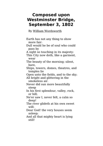 KS3 Romantic poetry SOL - Large bank of resources | Teaching Resources