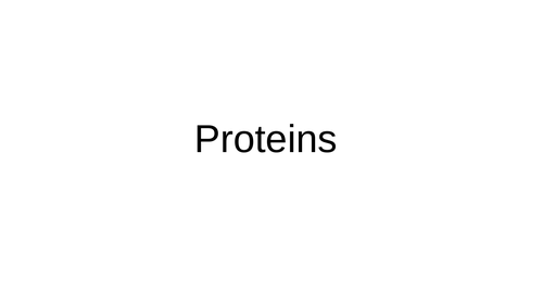 A level Biological Molecules Proteins | Teaching Resources