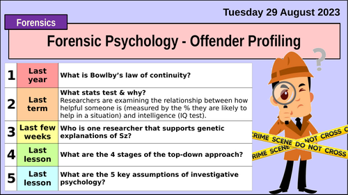 Full Forensic Psychology Unit - AQA A-Level | Teaching Resources