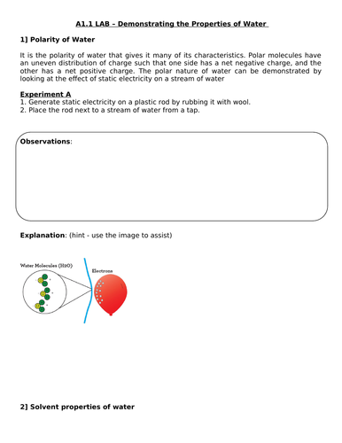 IB A1.1 WATER - FULL LESSON FOR NEW IB 2025 | Teaching Resources