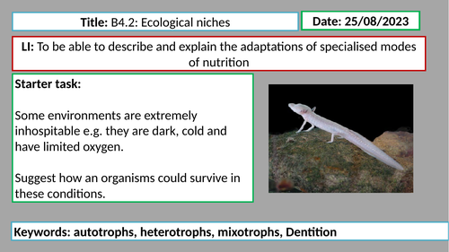 IB Biology B4.2: Ecological niches (first exams in 2025) | Teaching ...