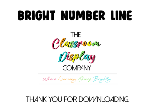 Bright Number Line | Teaching Resources