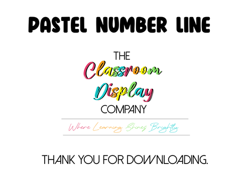 Pastel Number Line | Teaching Resources