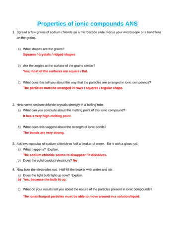 Structure 2.1 - The ionic model. New 2025 Syllabus Full Lessons. IB ...