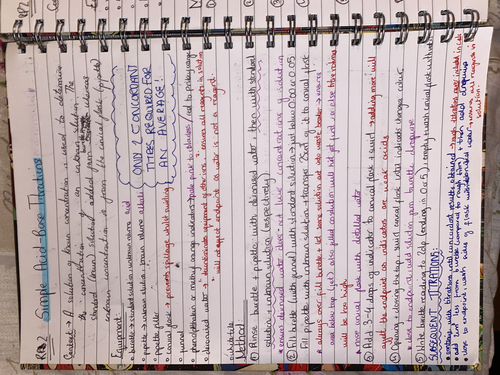 AQA A LEVEL CHEMISTRY - Required Practicals 1,2a,2b | Teaching Resources