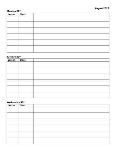 PDF Teacher Planner 2023-24 | Teaching Resources