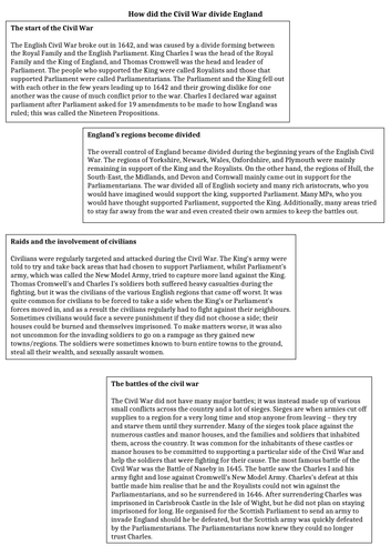 English Civil War - causes an outbreak | Teaching Resources