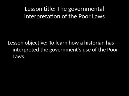 Industrial Revolution - Poor Laws interpretation from the eyes of ...