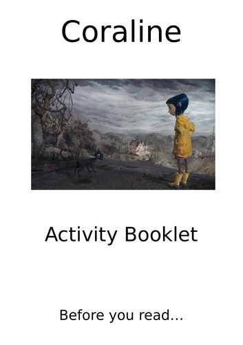 Coraline Activity Booklet Workbook Worksheets Homework | Teaching Resources