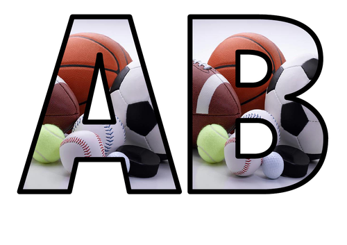 NEW Physical Education PE DISPLAY Lettering Whole Alphabet, Numbers ...