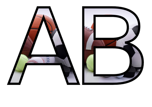 NEW Physical Education PE DISPLAY Lettering Whole Alphabet, Numbers ...