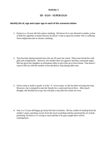 Access to HE: Psychology: Psychodynamic model of personality - id, ego ...