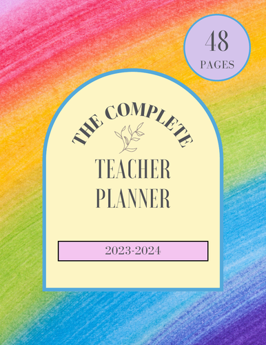 Rainbow teacher planner 2023-2024 | Teaching Resources
