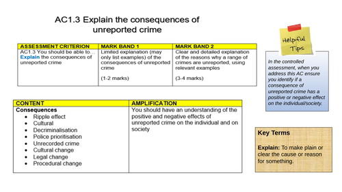 CL3 Criminology Unit 1 All AC's Student Booklet and Teacher PowerPoints | Teaching Resources