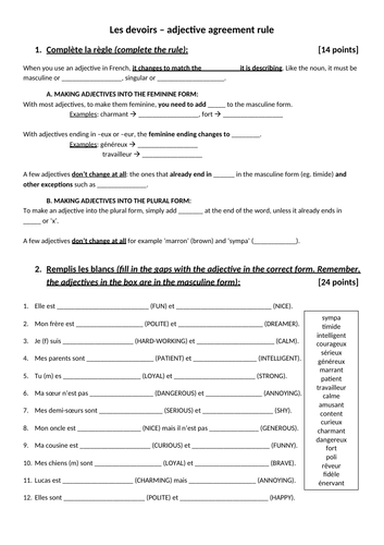 YEAR 7 FRENCH - UNITÉ 2 MA FAMILLE | Teaching Resources