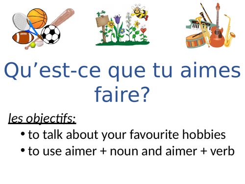 YEAR 7 FRENCH - UNITÉ 4 LES PASSE-TEMPS | Teaching Resources