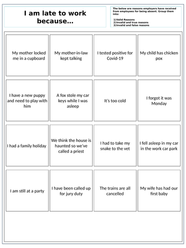 Attendance + Punctuality in School & Work | Teaching Resources