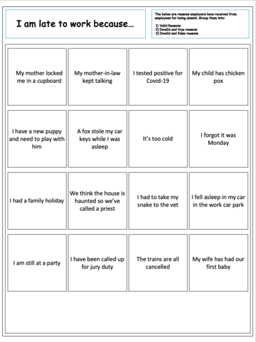 Attendance + Punctuality in School & Work | Teaching Resources