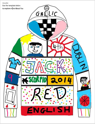 All About Me Hoodie Activity | Teaching Resources