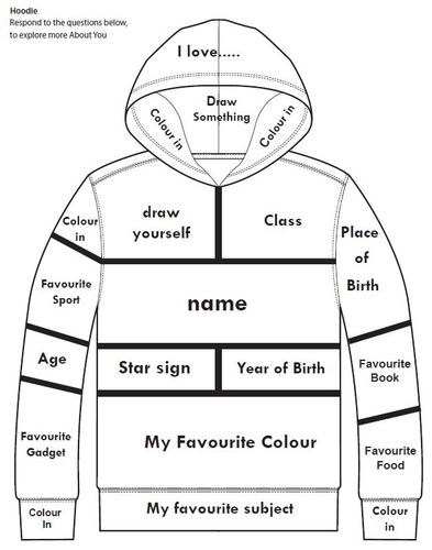 All About Me Hoodie Activity | Teaching Resources