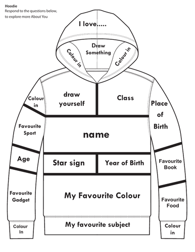 All About Me Hoodie Activity | Teaching Resources