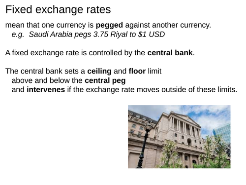 Fixed exchange rates | Teaching Resources