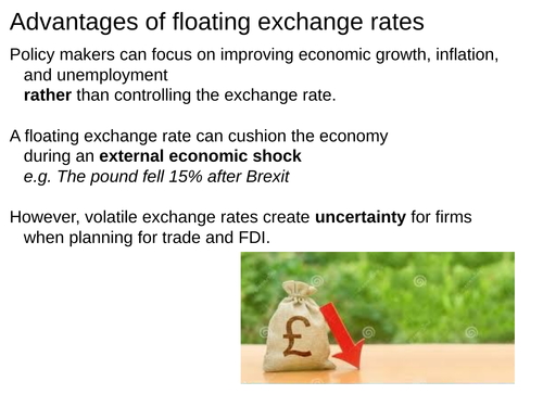 Advantages of fixed floating FX rates | Teaching Resources