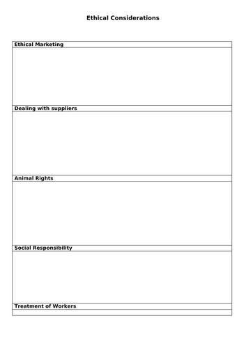 Ethical Influences (Lesson 5) - GCSE Business | Teaching Resources