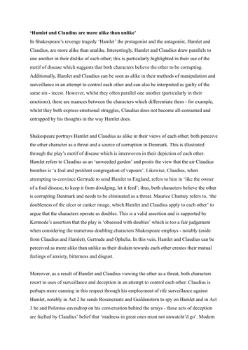 OCR A-Level Hamlet A* essay bundle | Teaching Resources