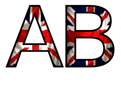 NEW Union Jack UK Flag DISPLAY Lettering Whole Alphabet, Numbers, Signs ...