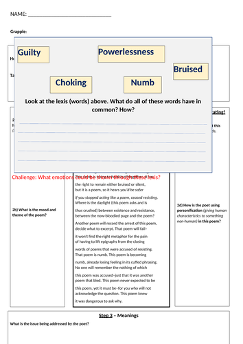 Investigating Unseen Poetry | Teaching Resources