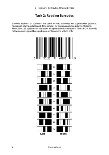 iGCSE Computer Science - Unit 3 Hardware - 3.2 Input and Output Devices | Teaching Resources