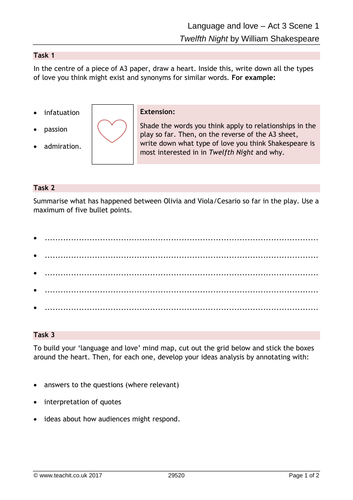 Twelfth Night FULL Scheme of work for Year 8 | Teaching Resources