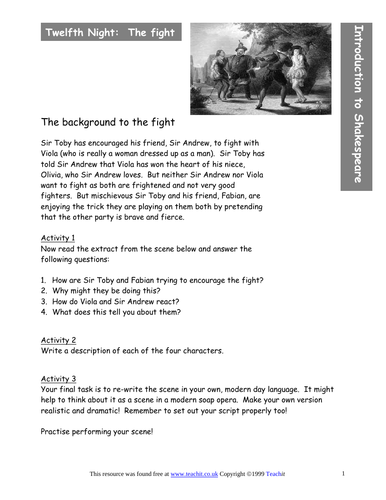 Twelfth Night FULL Scheme of work for Year 8 | Teaching Resources