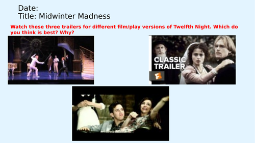 Twelfth Night FULL Scheme of work for Year 8 | Teaching Resources