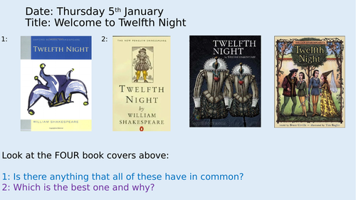 Twelfth Night FULL Scheme of work for Year 8 | Teaching Resources
