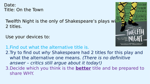Twelfth Night FULL Scheme of work for Year 8 | Teaching Resources