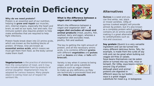 Protein Deficiency Learning Mat | Teaching Resources Protein Deficiency Learning Mat | Teaching Resources