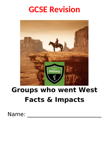 American West - Groups who Migrated West - Revision Booklet ...