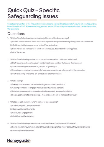 Safeguarding Training Pack - Autumn | Teaching Resources