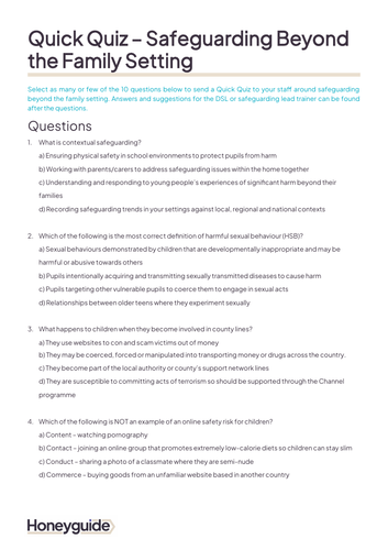 Safeguarding Training Pack - Autumn | Teaching Resources