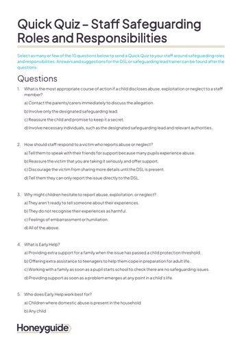 Safeguarding Training Pack - Autumn | Teaching Resources