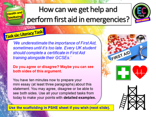 First Aid PSHE | Teaching Resources