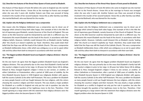 Elizabethan England - Unit 1 - Knowledge & Assessment Booklet + All ...