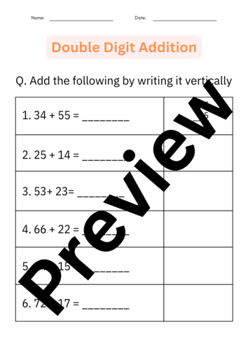 Double Digit Addition with regrouping worksheets - 2 digit addition for ...