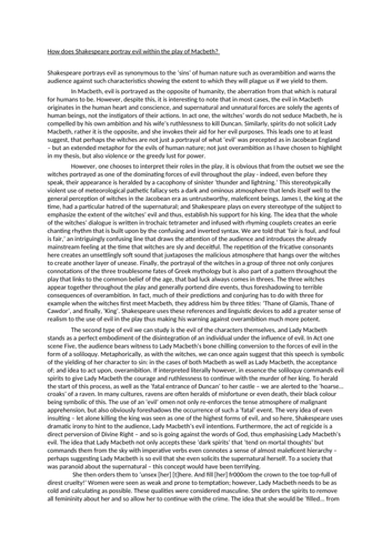 Grade 9 GCSE analytical essays on Macbeth | Teaching Resources
