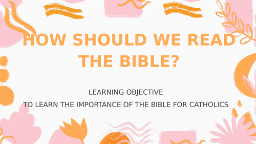 How should we read the Bible New RED | Teaching Resources