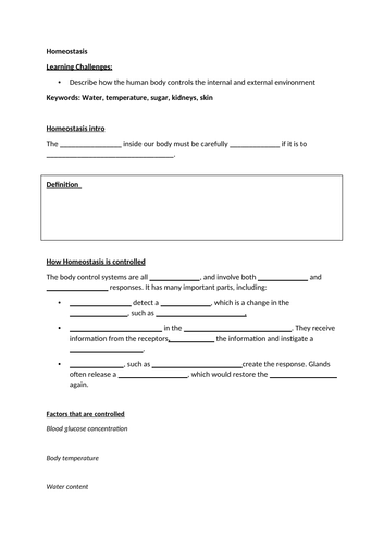 OCR GCSE Biology - The Human Body | Teaching Resources