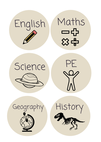 Neutral Visual Timetable Cards | Teaching Resources